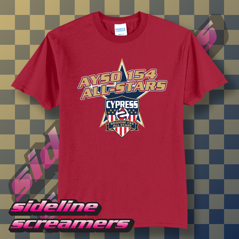 AYSO 154 ALL STARS ROSTER T-SHIRT – Sideline Screamers