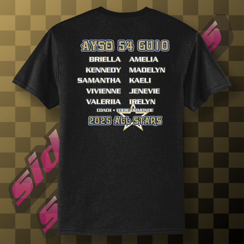 AYSO 54 ALL STARS ROSTER T-SHIRT – Sideline Screamers