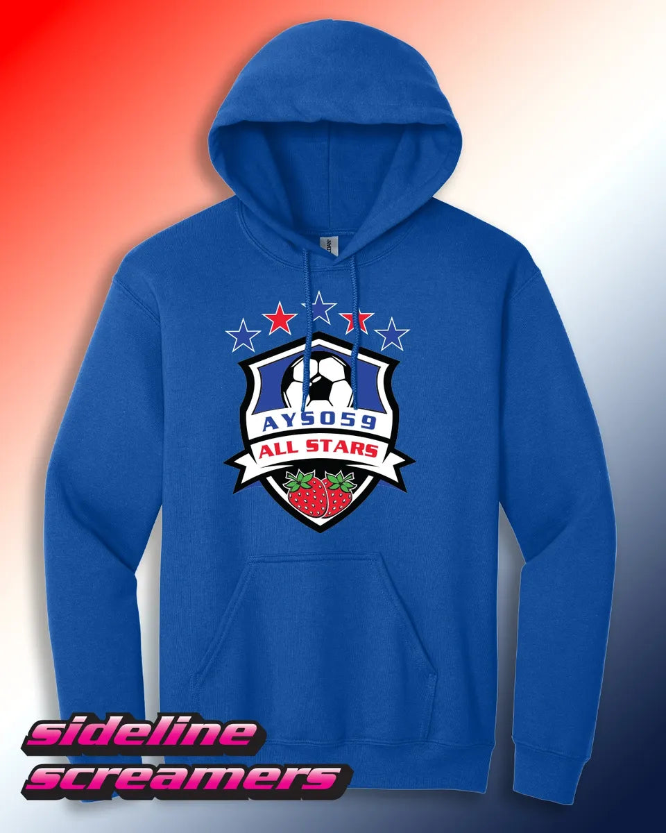 AYSO 59 ALL STARS HOODED SWEATSHIRT – Sideline Screamers